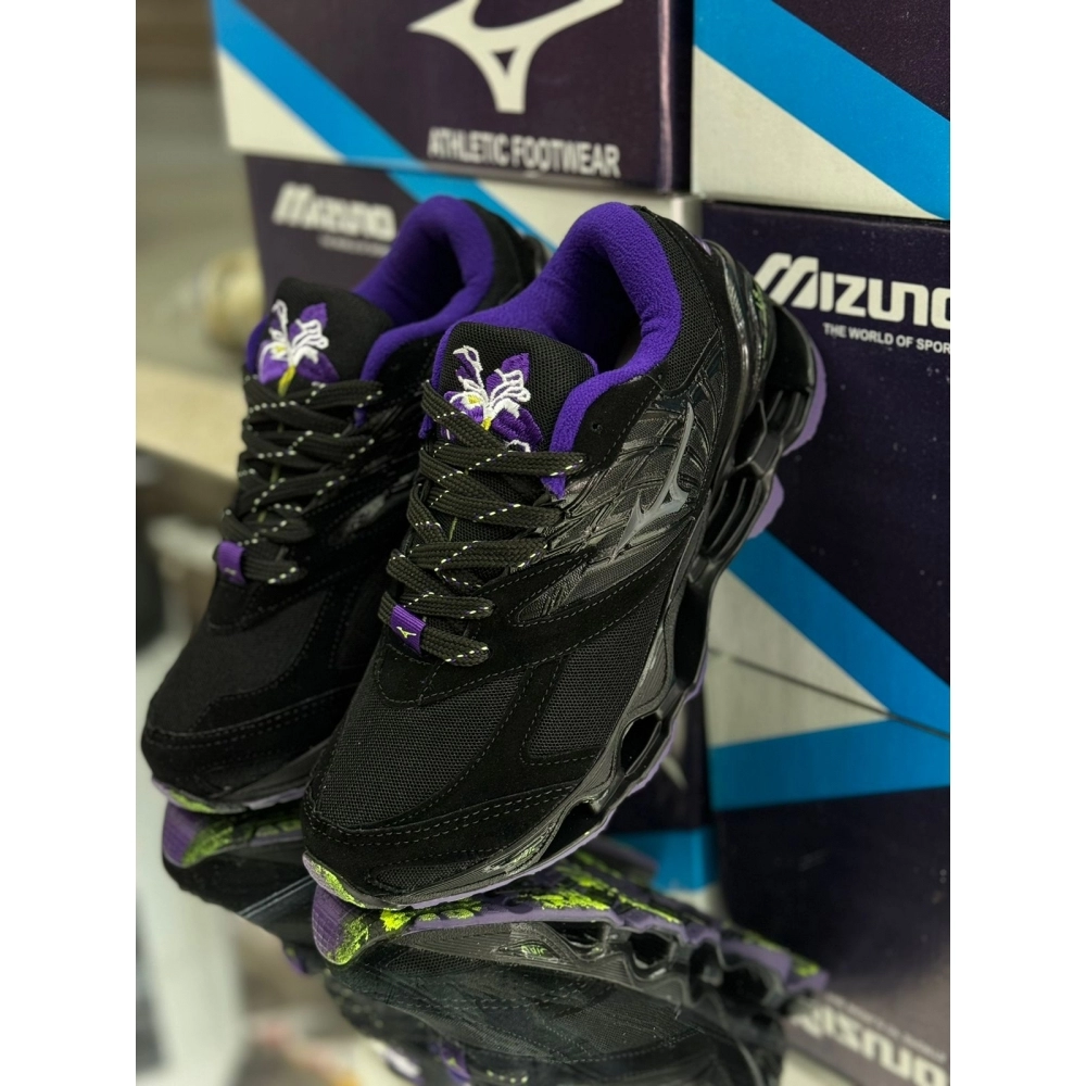 Mizuno LS - Flor de lótus Preto - kadancalcados
